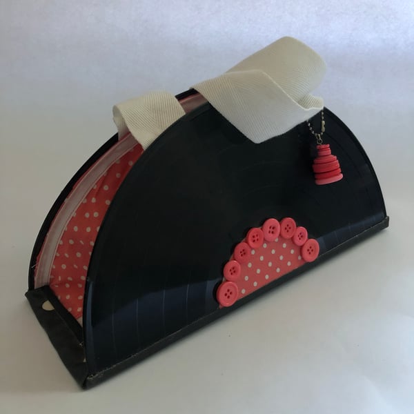 Retro Style Rockabilly Handbag Pink Polka Dot B... - Folksy