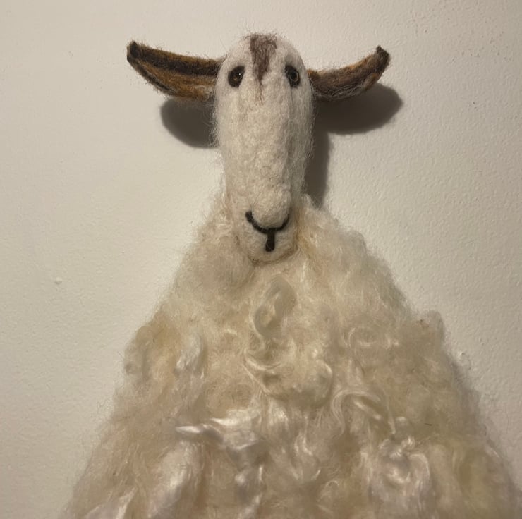 Needle felted sheep. wall hanging sheep,animal,... - Folksy