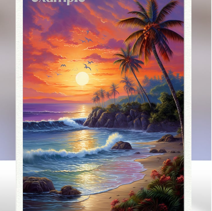 Beaches At Sunset Set of 8 Aceo Size Card Toppe... - Folksy