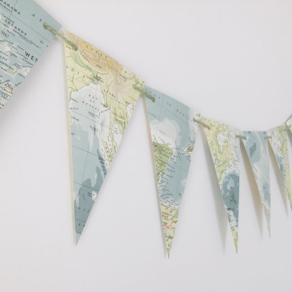 Map bunting - Folksy