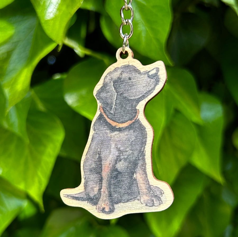 Labrador Black Keyring - Folksy
