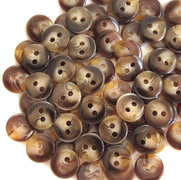 Buttons - Tortoise Shell Effect - Folksy
