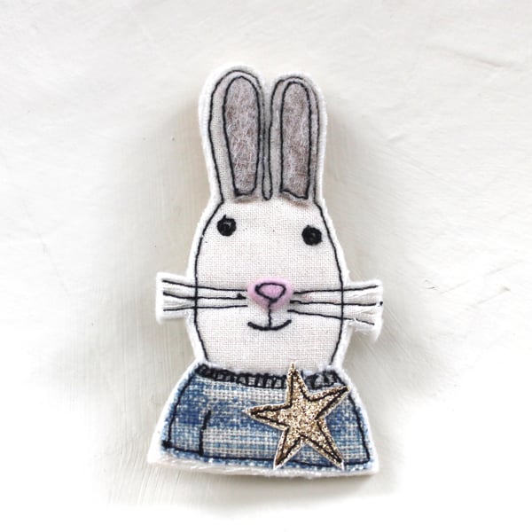 Bunny Badge - Folksy