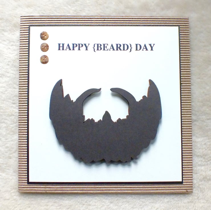 Luxury Handmade Beard Birthday Card - Folksy