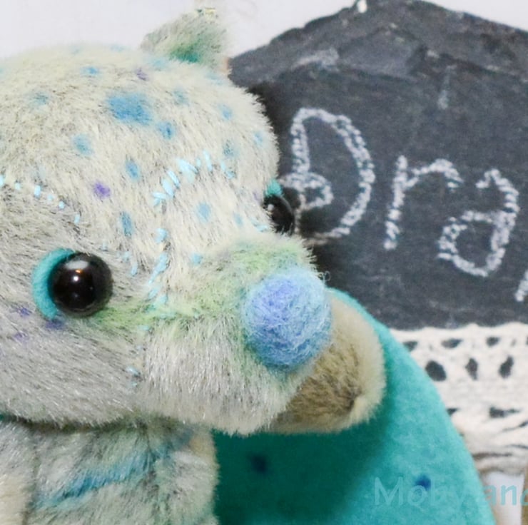 Drake the Baby Dragon Artist Bear - Folksy