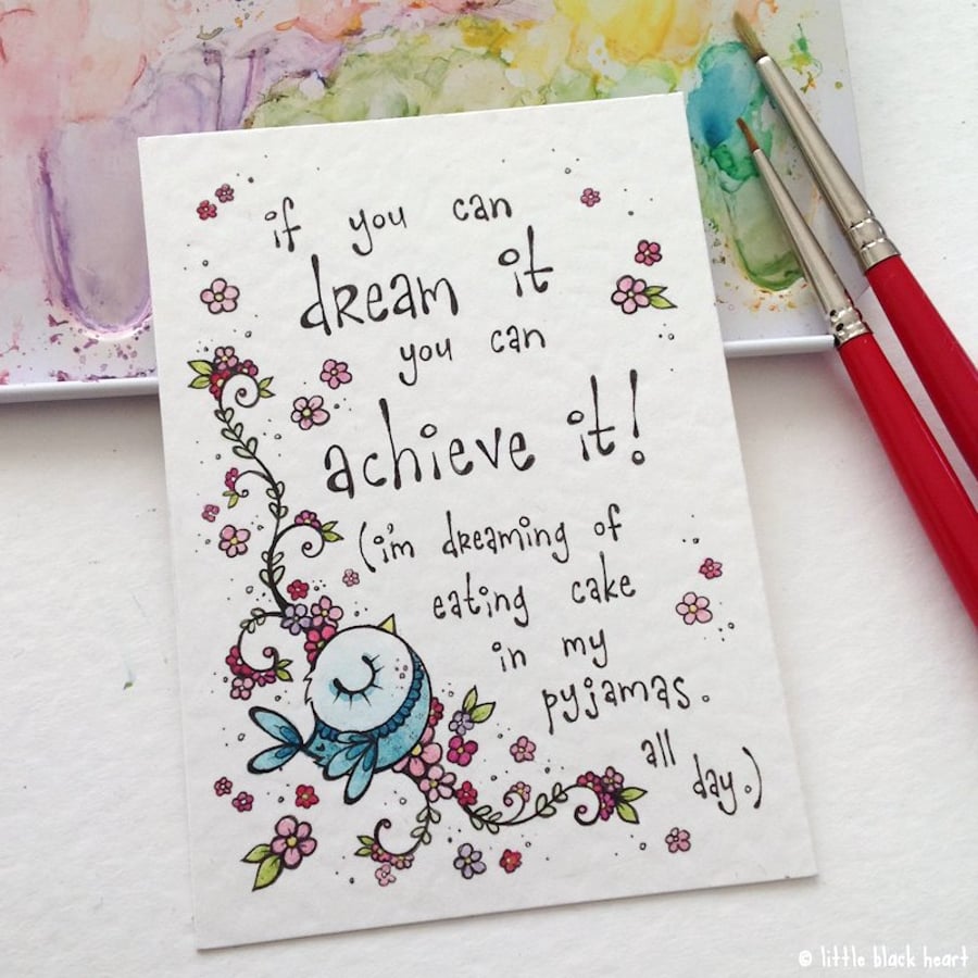 dream it, achieve it - motivational quote - ori... - Folksy