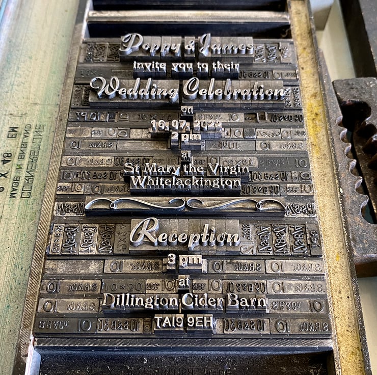 Wedding Invitation 3 - HandPrinted linocut &... - Folksy