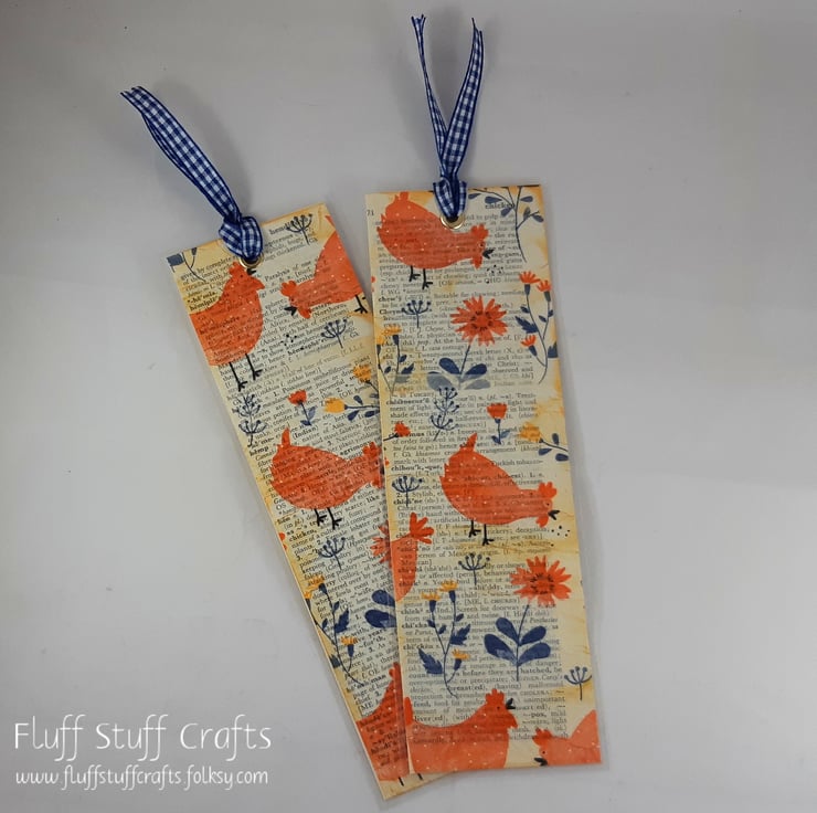 Chicken decoupage bookmarks (pack of 2) - Folksy