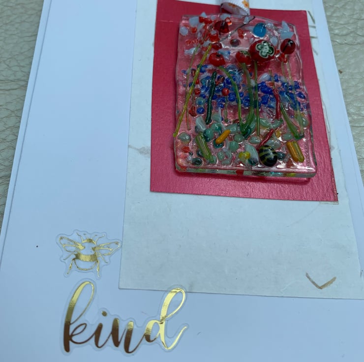 Wildflowers Fused Glass Gift Card - Folksy