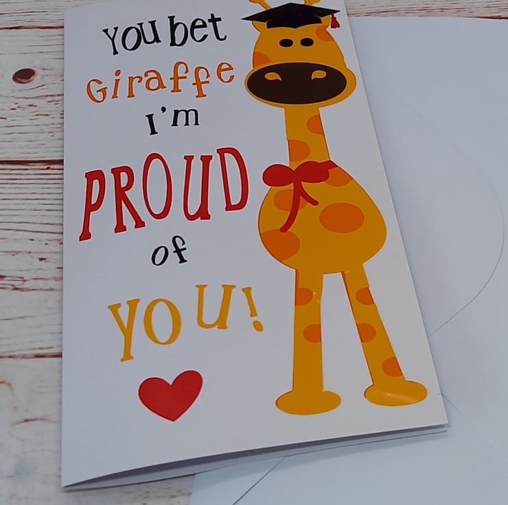 Giraffe Graduation Congratulations Card, Fun Co... - Folksy