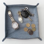 Bedside Tidy Tray, Recycled Wrangler Denim, Br... - Folksy