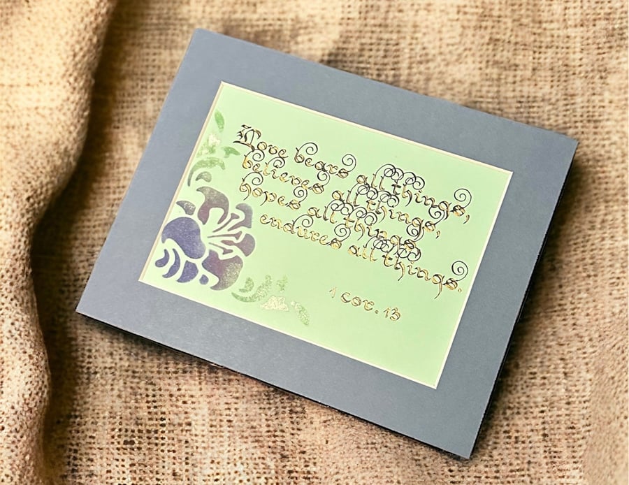 Elegant Hand Calligraphed Bible Verse Art Timel... - Folksy