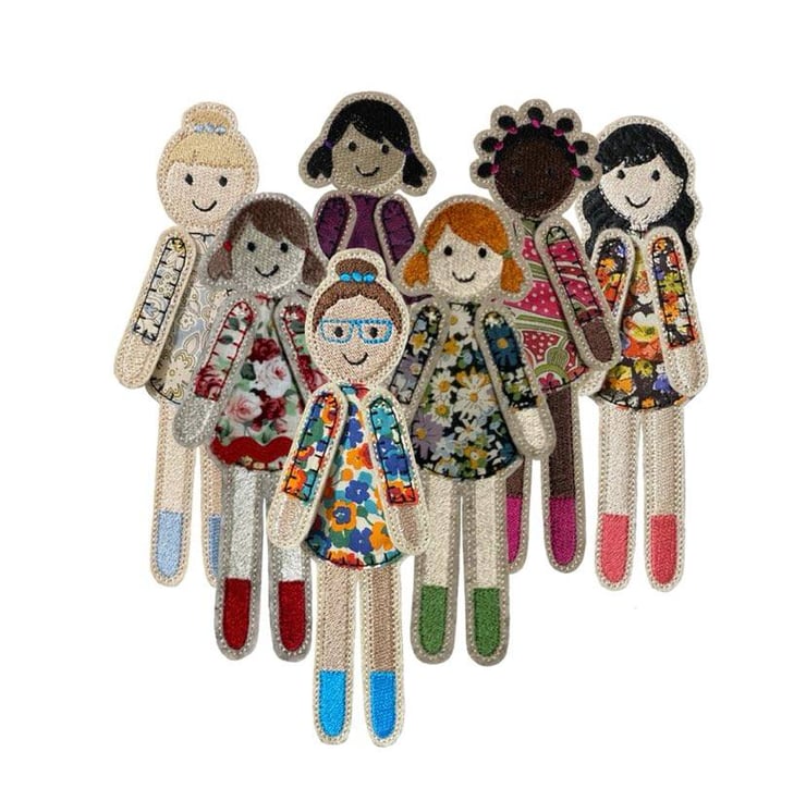 Dolly Bookmark, Textile Bookmark, Embroidered B... - Folksy