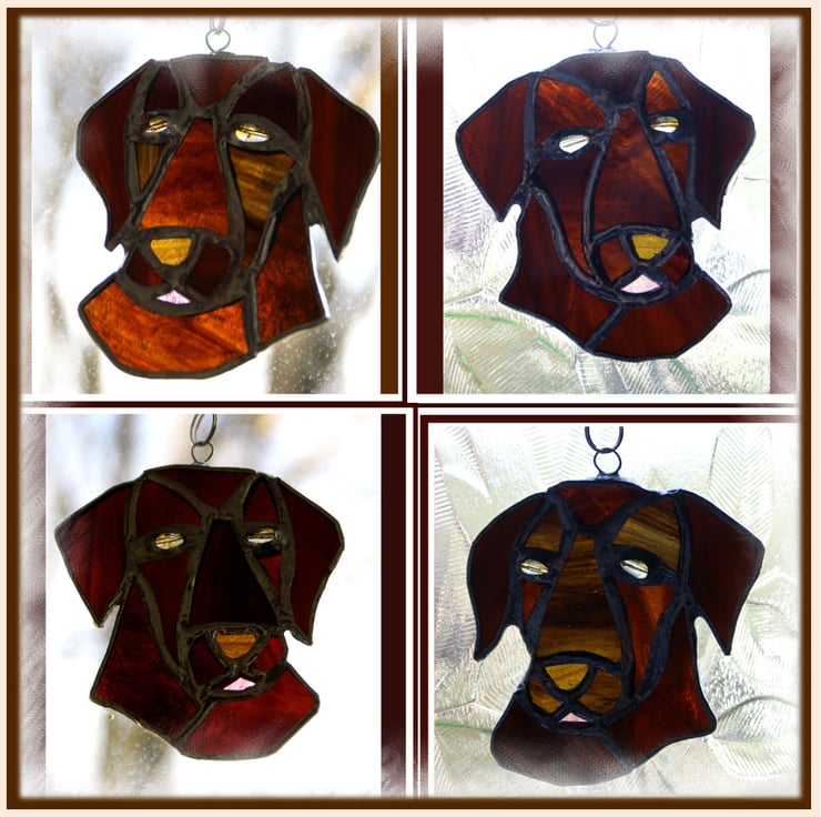 Golden Retriever Suncatcher Stained Glass Labr... - Folksy