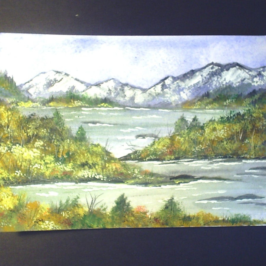 original watercolour landscape painting - Folksy