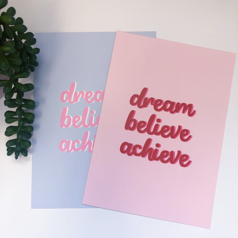 Postcard Print, Positivity Print, Motivational ... - Folksy