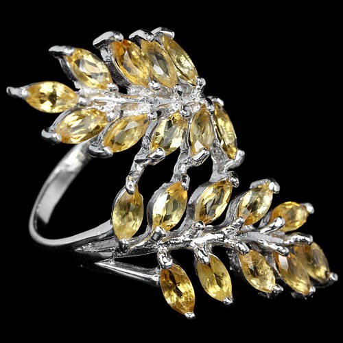 Golden Citrine Spray Laurel Wreath Foliate Bypa... - Folksy