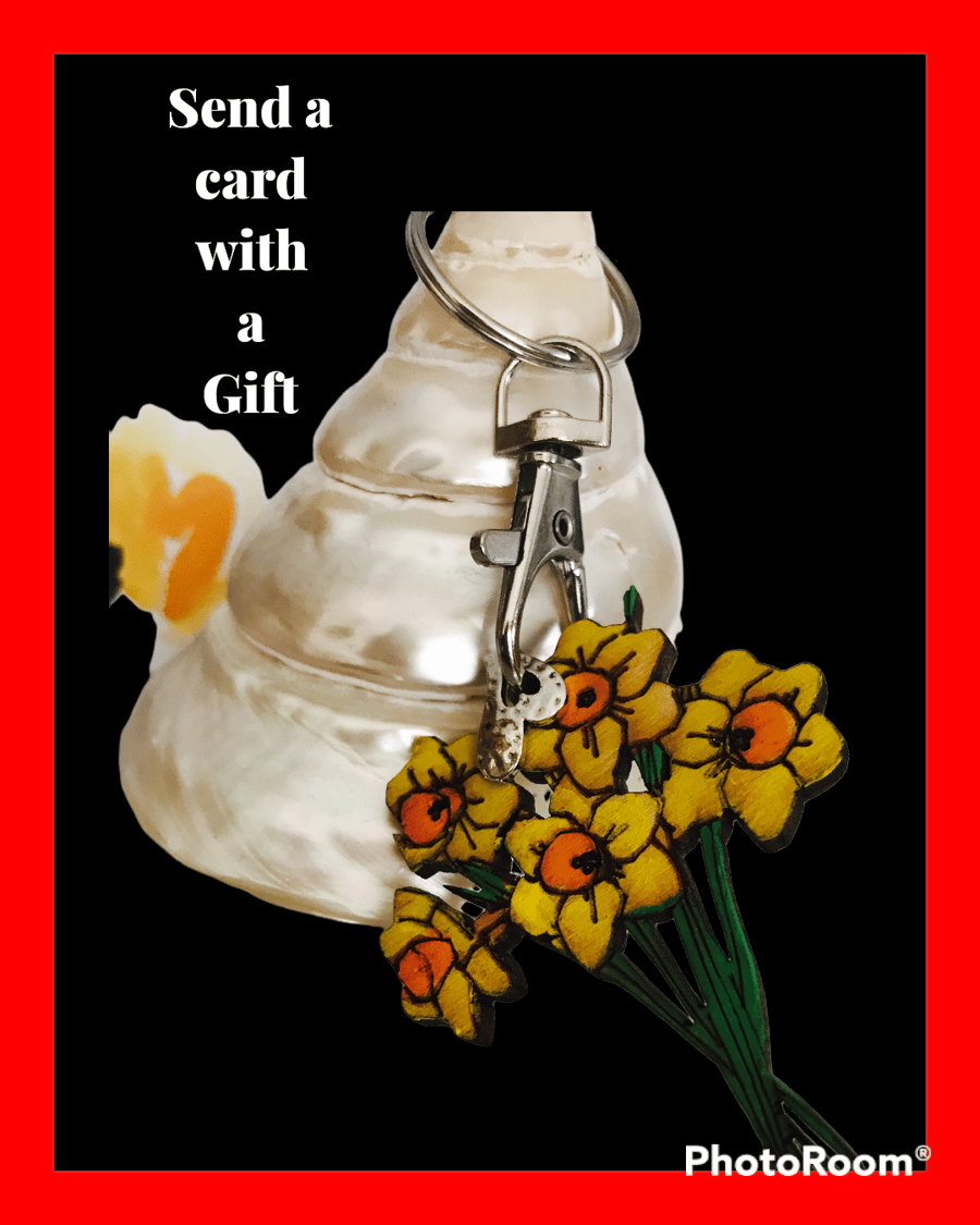 Birthday Flower Key Ring Card - Folksy