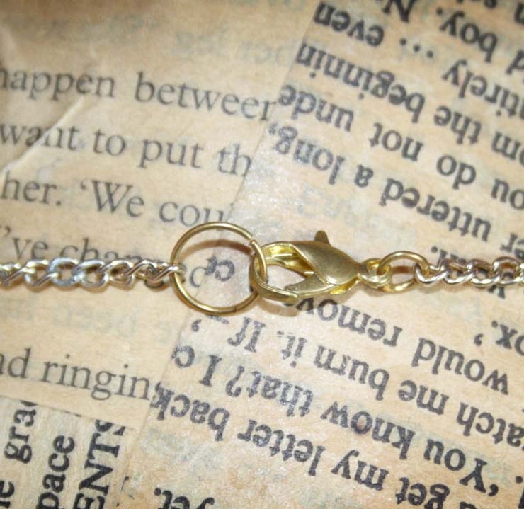 Skeleton Key Flower Charm Necklace - Folksy