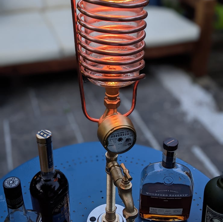 Steampunk Drink-Liquor Dispenser & Lamp - Folksy