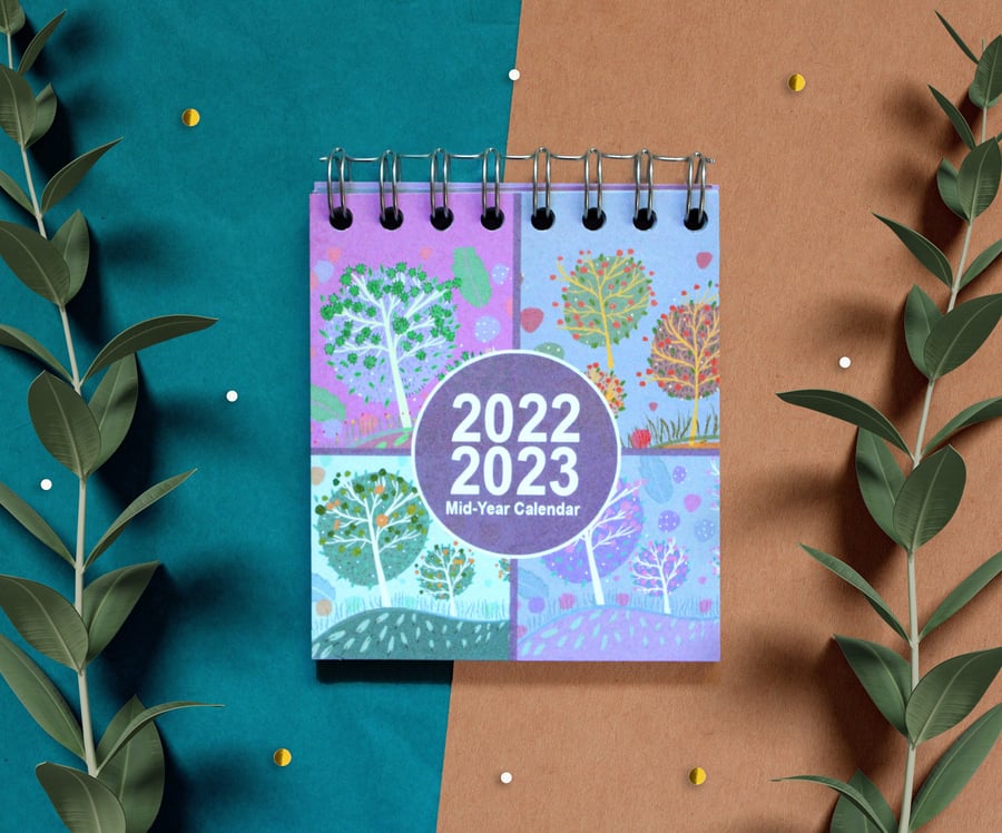 2023 calendar 12 month illustrated calendar mon... - Folksy