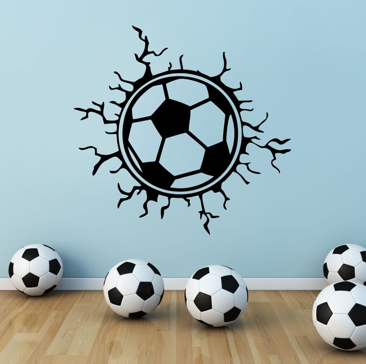 Football Through the Wall Decor Vinyl Wall Stic... - Folksy
