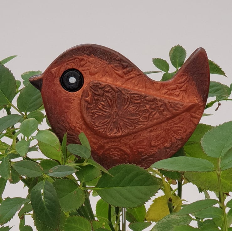 Bird decoration, pot plant stake, houseplant de... - Folksy