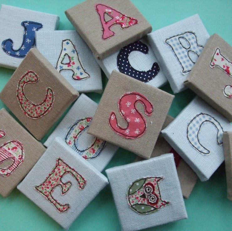 Childrens Name Letters - Mini Canvas Nursery De... - Folksy