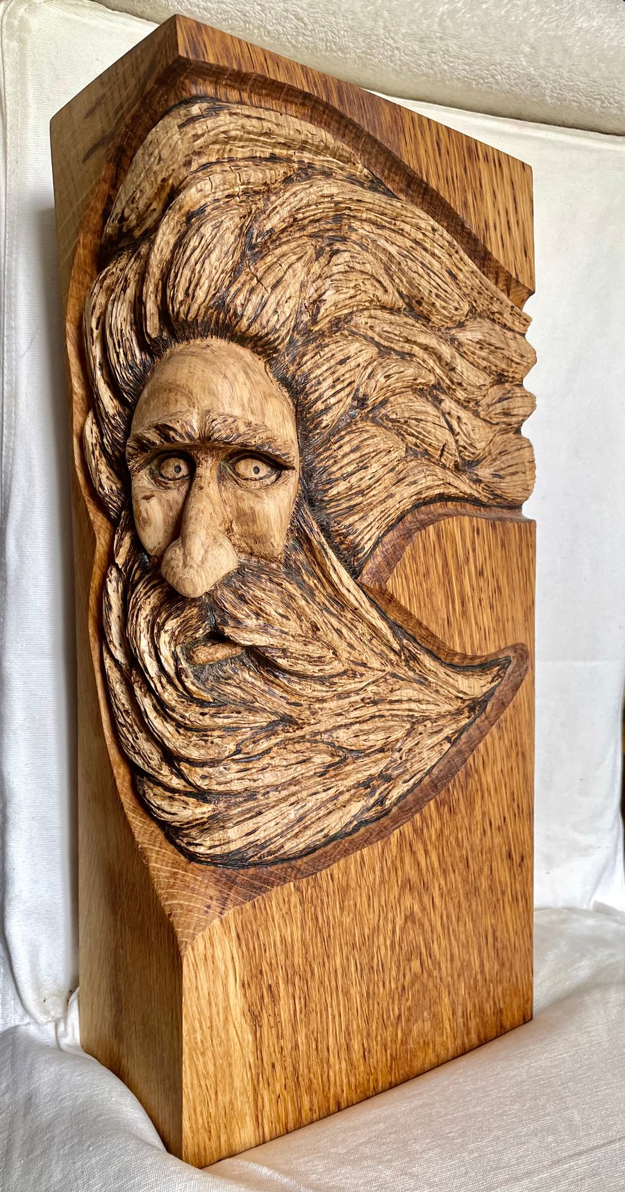 Large Oak Wood Spirit - Folksy