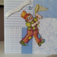 Fun Clown birthday card - Folksy