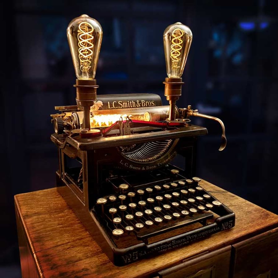 typewriter lamp
