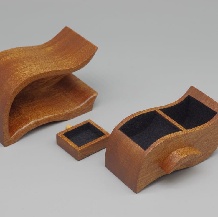 Handmade Wooden Trinket, Jewel Box. With Secret... - Folksy