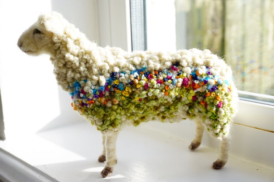 Needle Felted Embroidered Easter Sheep - Folksy