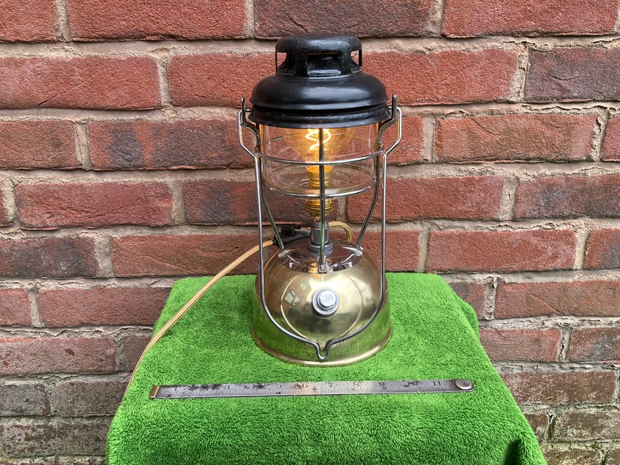 Decorative Table Lamp, Upcycled Early 1970s Til... - Folksy