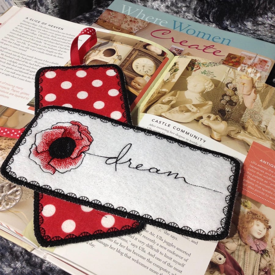 Poppy Dream Bookmark PB12 - Folksy