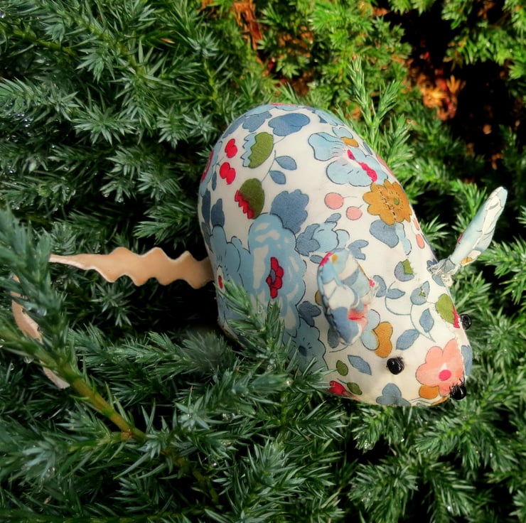 Floral mouse. A pin cushion made from Liberty ... - Folksy