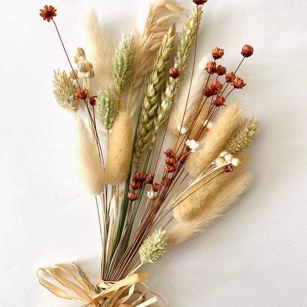 Ivory Sage Neutrals Dried Flowers Hand Tied Bou... - Folksy