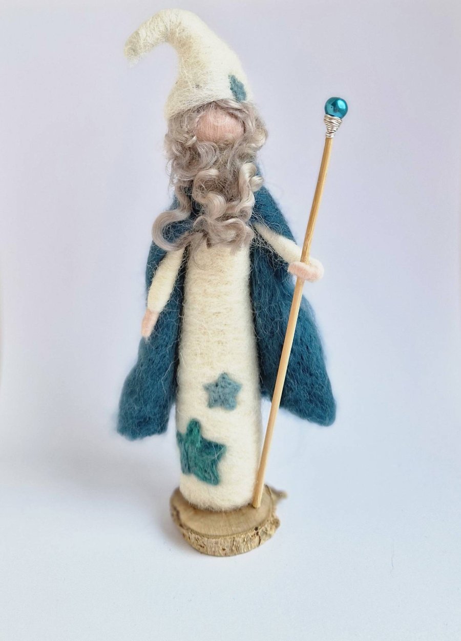 Needle felt wizard, needle felt warlock, hand m... - Folksy