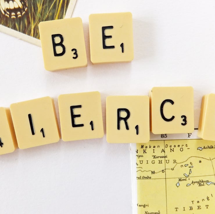 Scrabble Magnets - Upcycled Magnets - STAY STRONG - Folksy