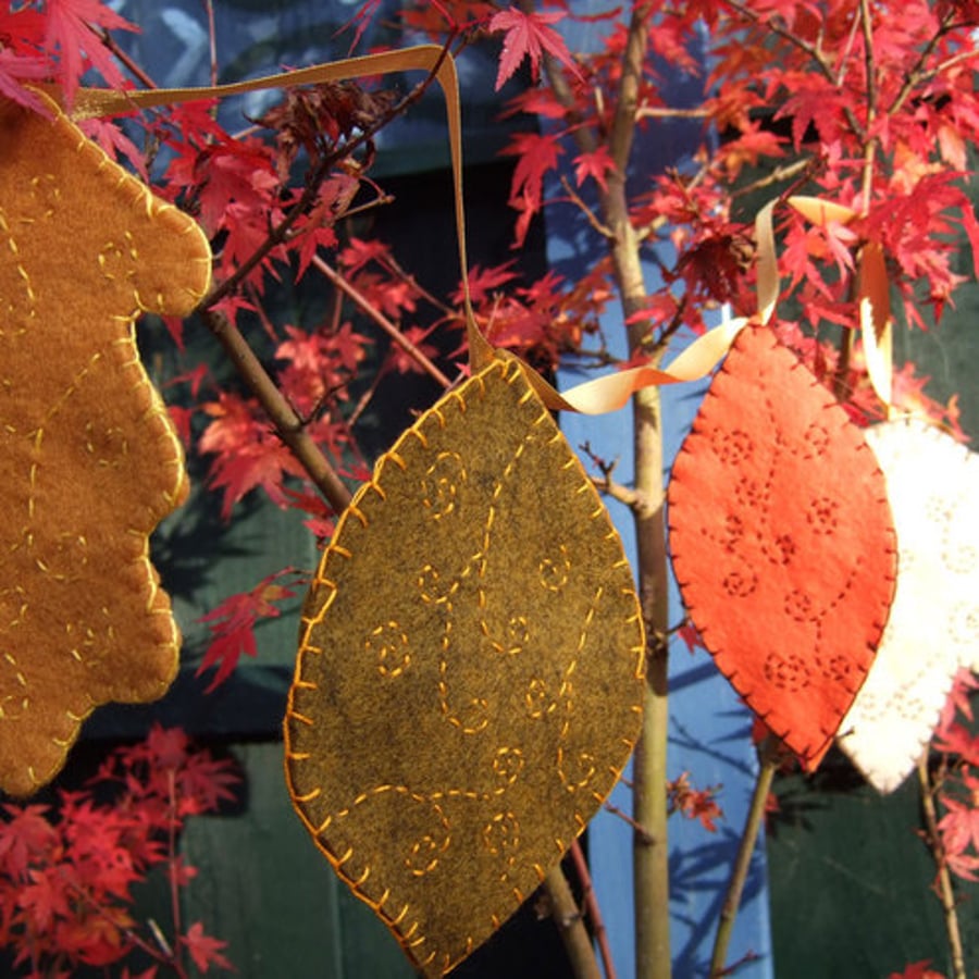 Autumn Leaf Garland - Folksy
