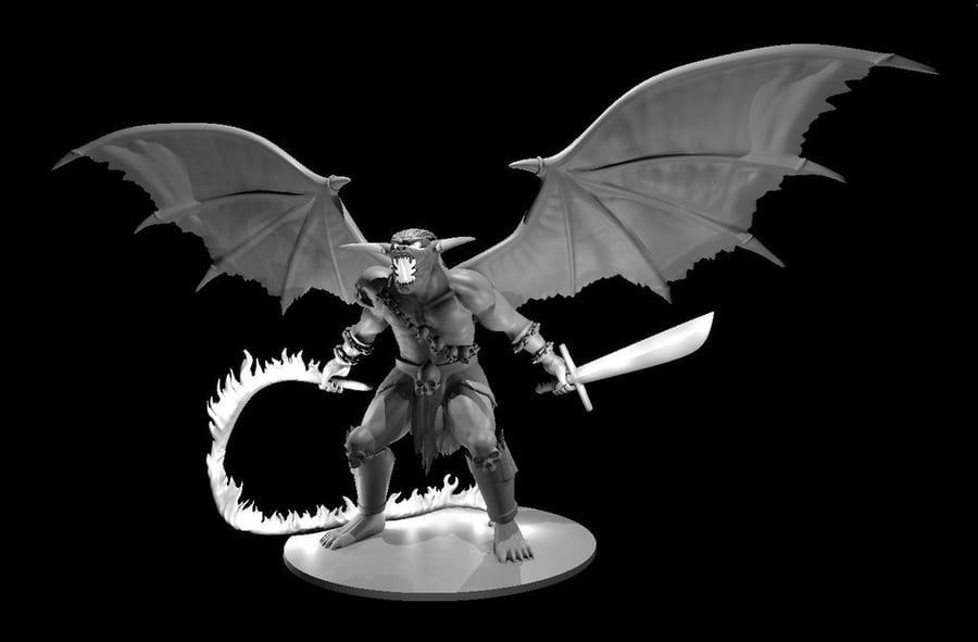 Balor - 3D Printed Resin DnD Pathfinder Figure ... - Folksy