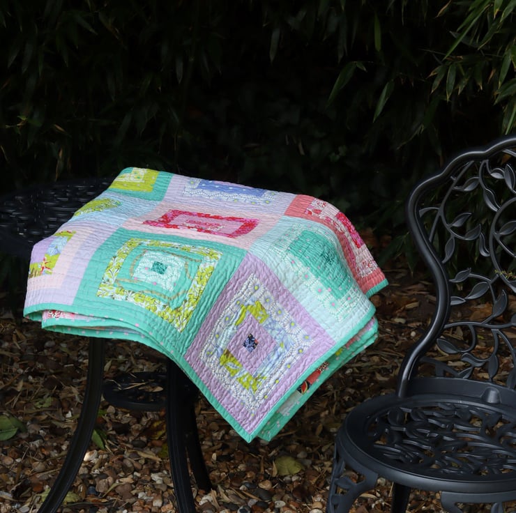 patchwork quilt, picnic blanket, baby blanket, ... - Folksy