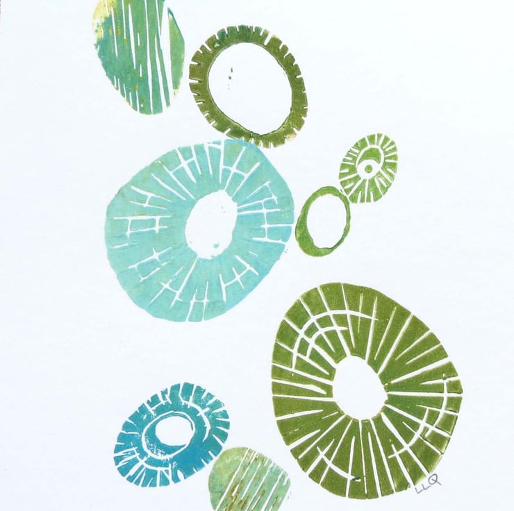 OOAK mini print limpet shell and pebbles bright... - Folksy