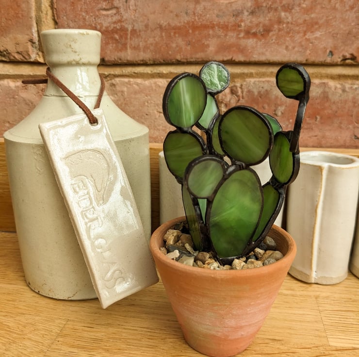 Stained Glass Pattern for 3D Cactus Succulent, ... - Folksy