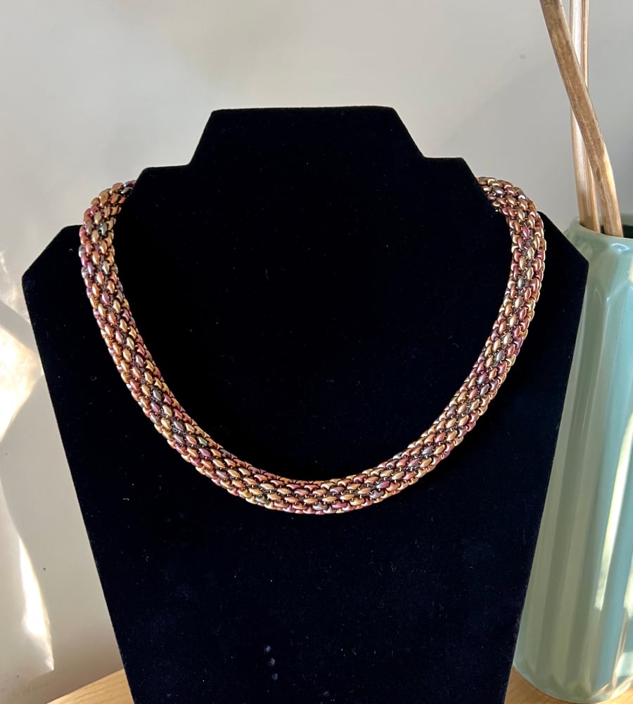 Rope Necklace - Crystal Rainbow - Folksy