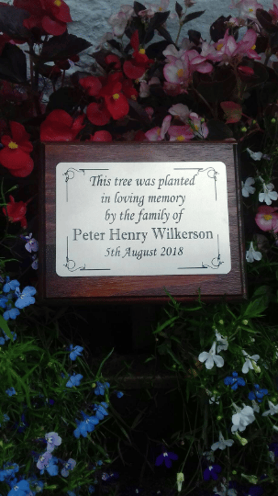 Solid Wooden Memorial Plaque Plaque Cemetery Tr... - Folksy