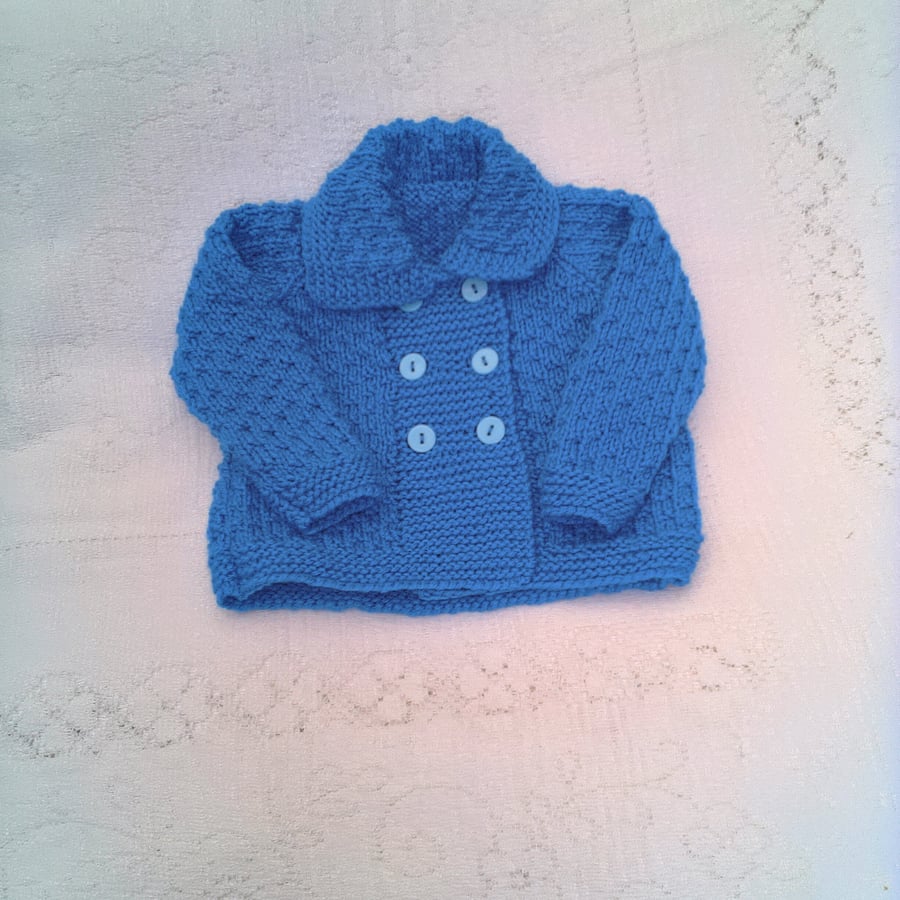 A Hand Knitted Jacket for a Baby, Baby Clothes,... - Folksy