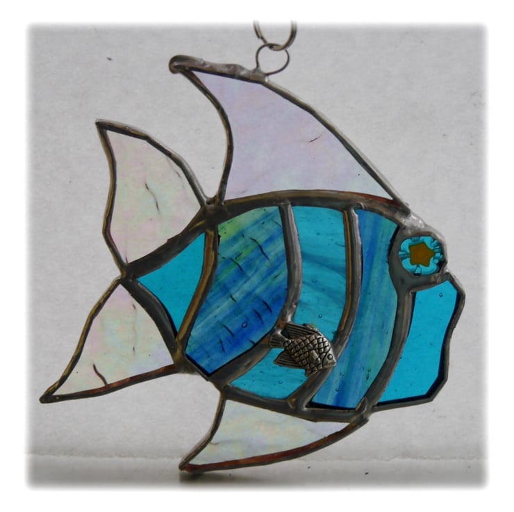 Tropical Fish Suncatcher Stained Glass Handmade... - Folksy