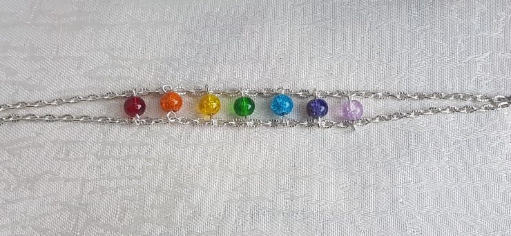 Gorgeous Rainbow Bead Bracelet - Folksy