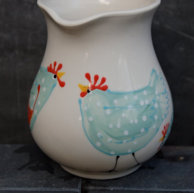 Chatty chickens - Norfolk Blue spot - Folksy